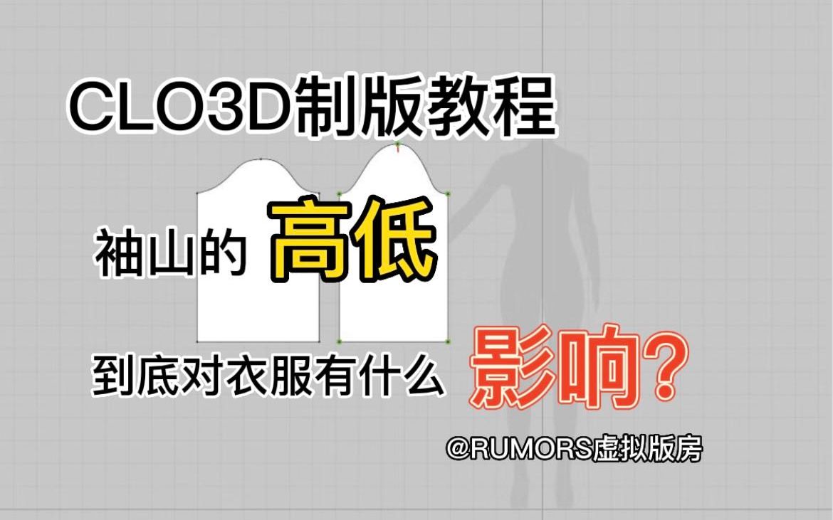 CLO制版教程 | 袖山的高低到底对衣服有什么影响?