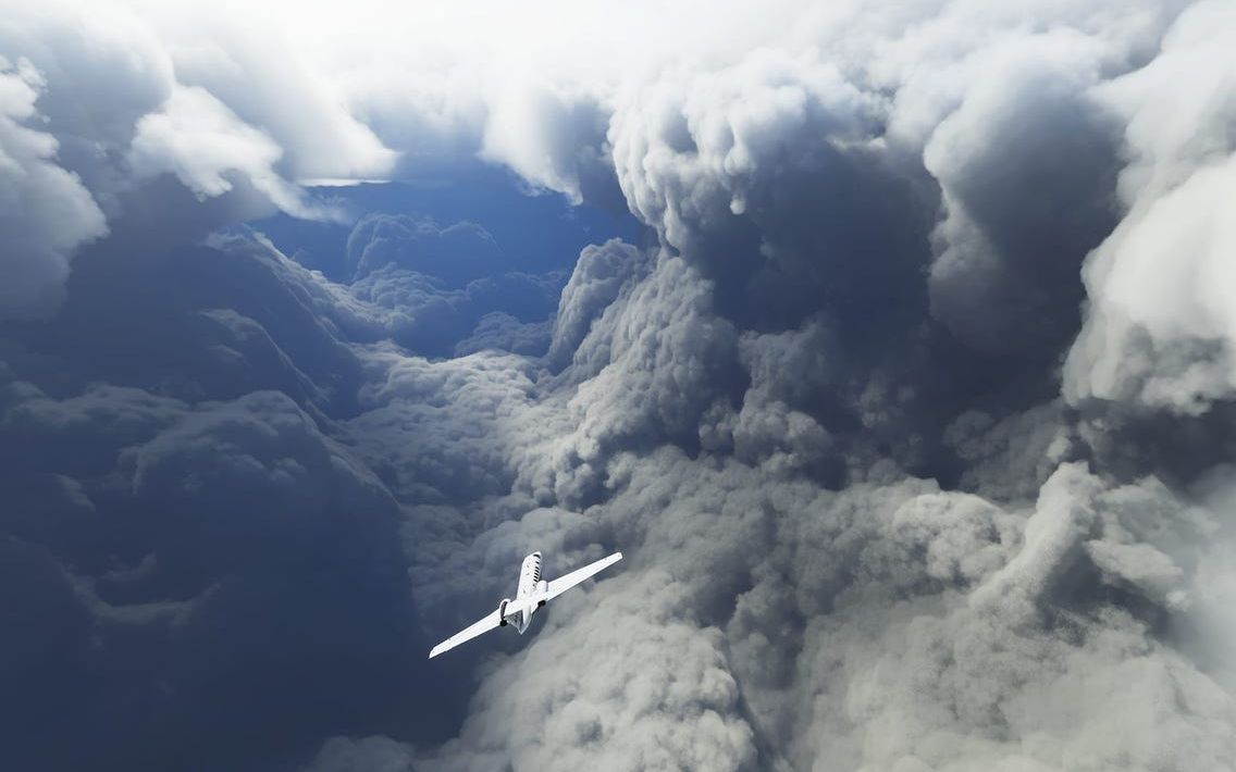 台风“灿都”在微软模拟飞行MSFS2020中测试一下效果