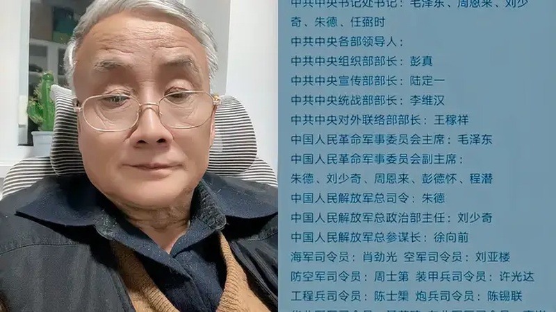 中共中央首批领导人组织结构