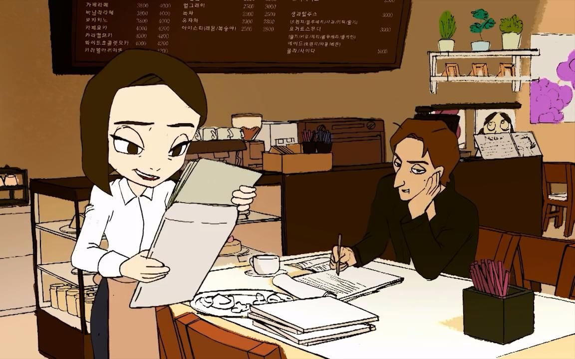 【动画短片】咖啡厅里的欢喜冤家