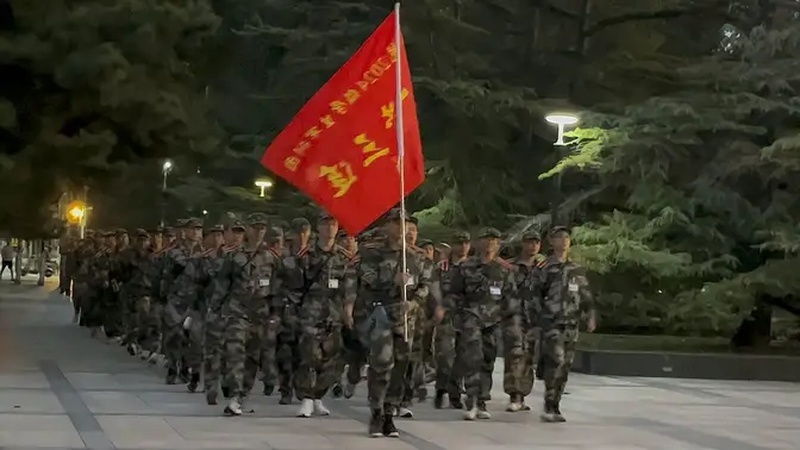 北京航空航天大学新生军训归来