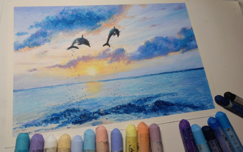 【油画棒】海上日出~