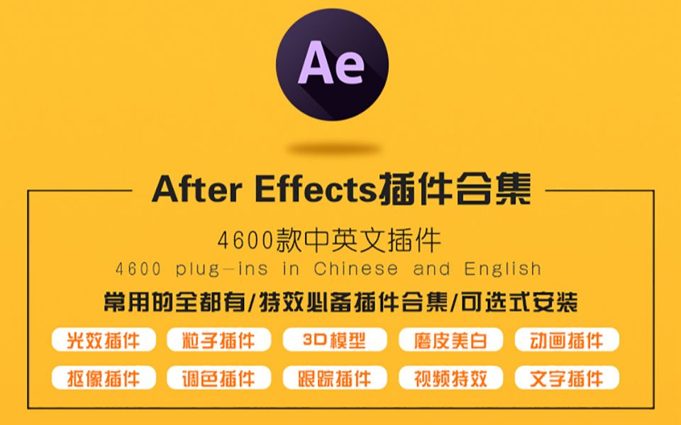 AE全套插件集合一键安装 常用的全都有/特效必备插件合集/可选式...
