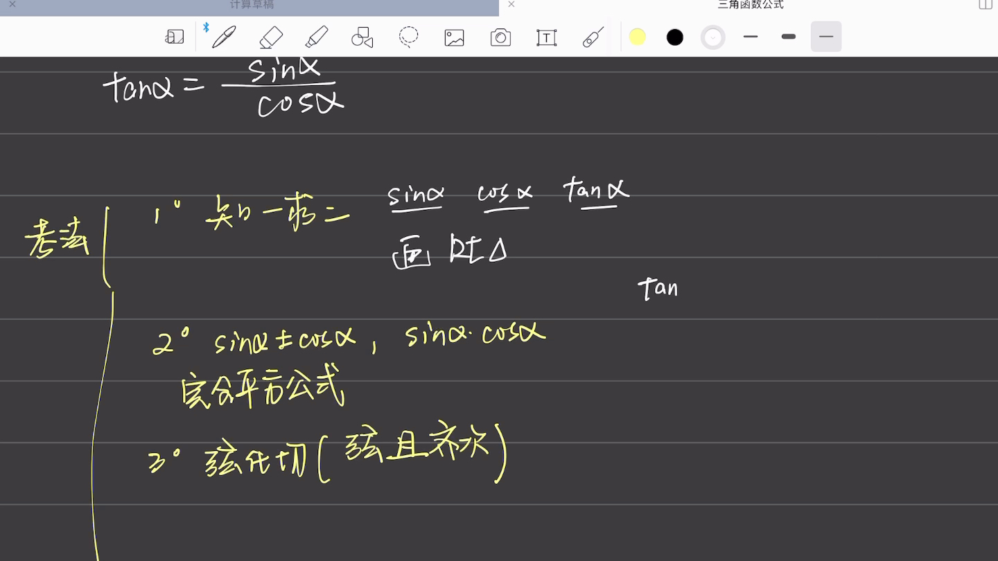 三角函数1 定义与基本关系