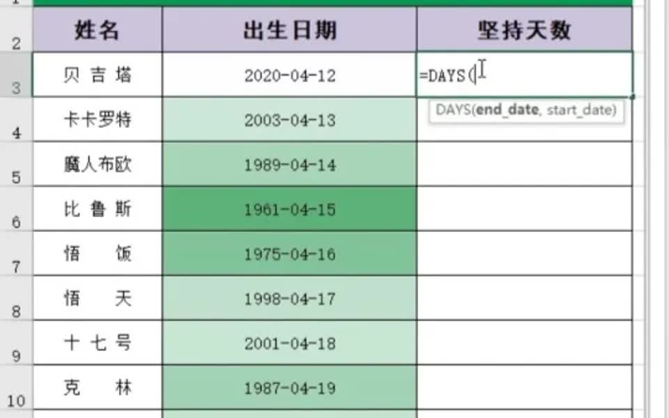 Days函数的用法很多,别再傻傻分不清