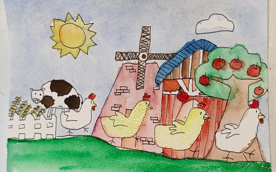 二年级小学生教你画水彩画