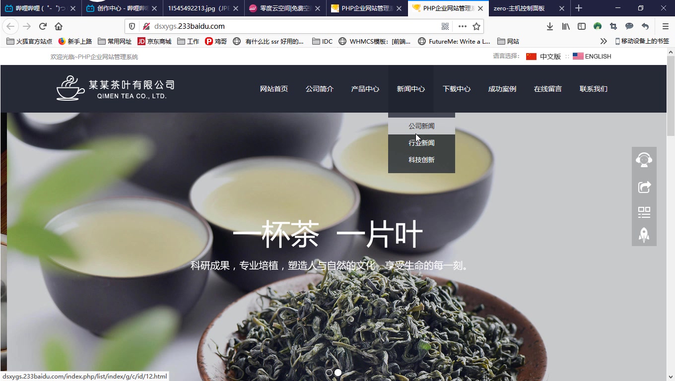 网站制作-5分钟免费做好公司网站-带源码