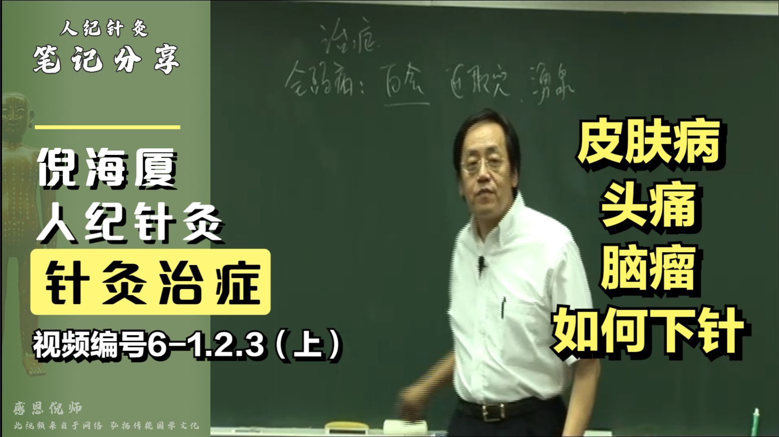 倪海厦针灸治症,皮肤病用什么针?头痛与脑瘤针灸如何应对?(上)