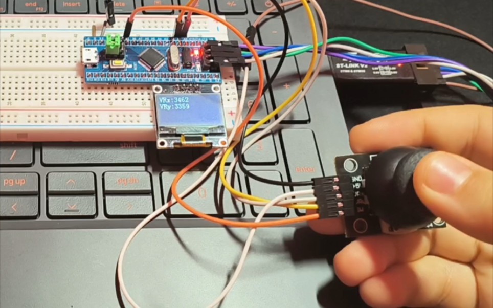 stm32双轴按键摇杆测试