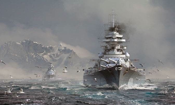 俾斯麦号战列舰,名副其实.