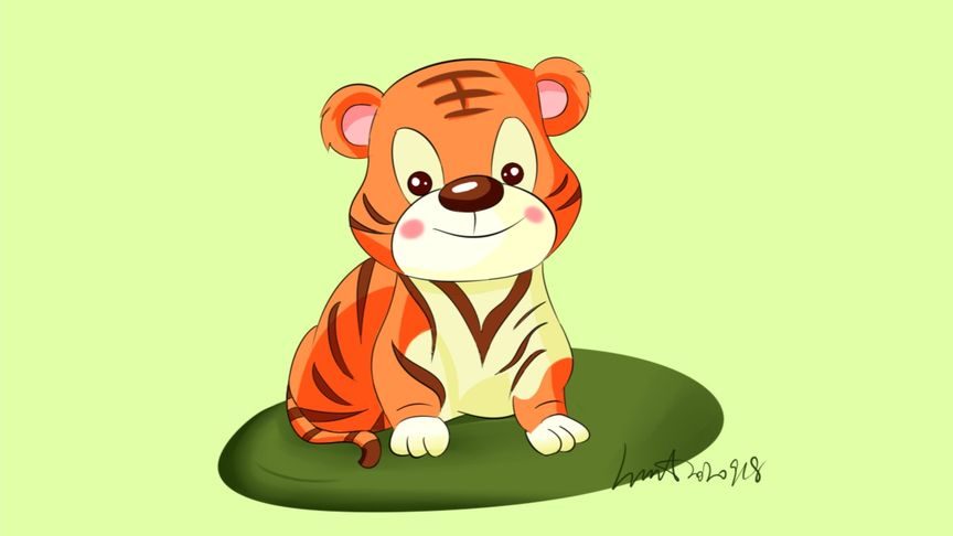 【简笔画】教你如何画一只可爱的小老虎!