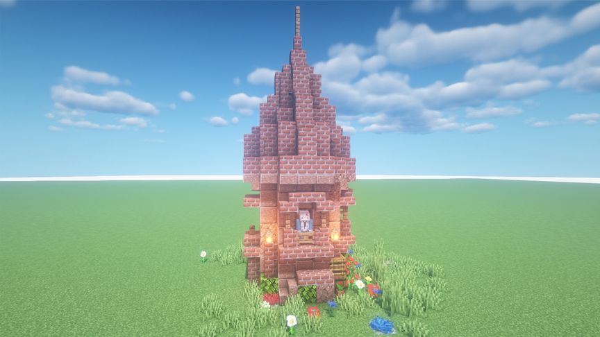 我的世界:教你制作一个童话风的小城堡