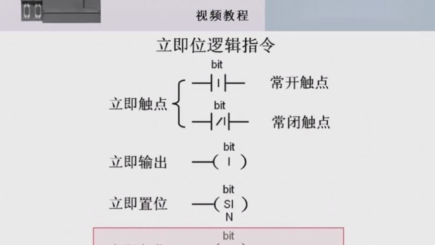 西门子PLC,S7-200系列编程教学02,立即位逻辑指令讲解说明