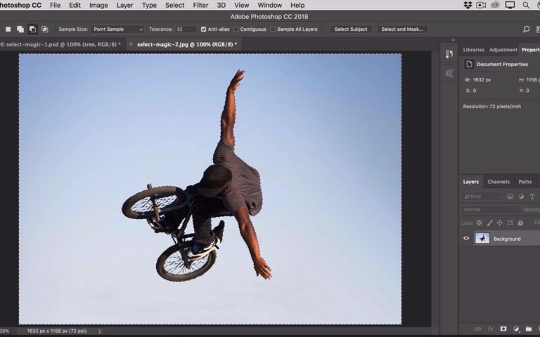 「Adobe国际认证」了解PHOTOSHOP,使用魔棒工具选择单独的区域
