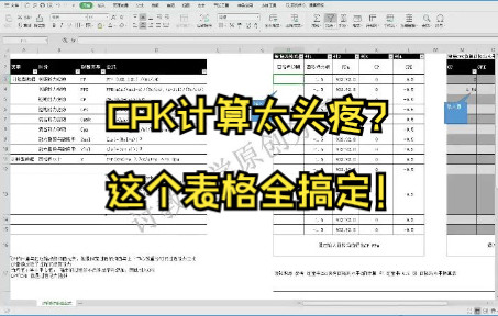 【资源分享】CPK/CP/PPM计算表格领取!