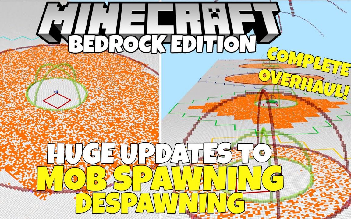 [MCBE]1.16.100.57+不同模拟区块下生物生成与清除的变化!