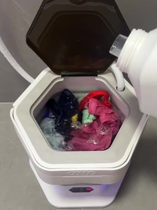 宿舍备上这个折叠洗衣机,冬天洗个内衣内裤啥的再也不用冻手冻脚了...