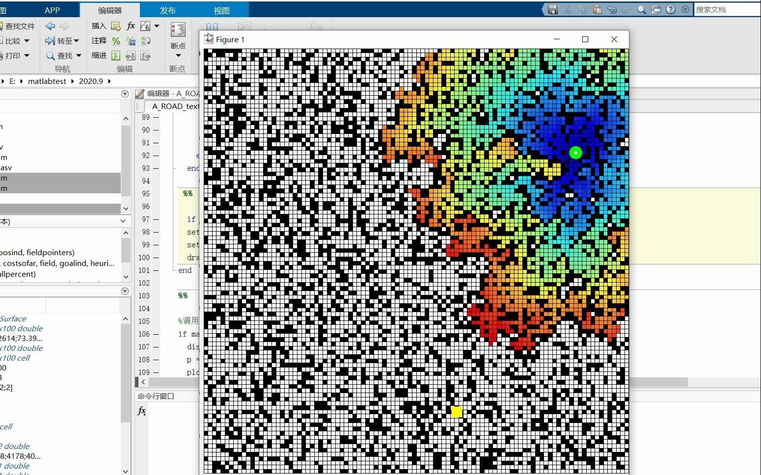 传统A星算法100x100方格效果视频演示