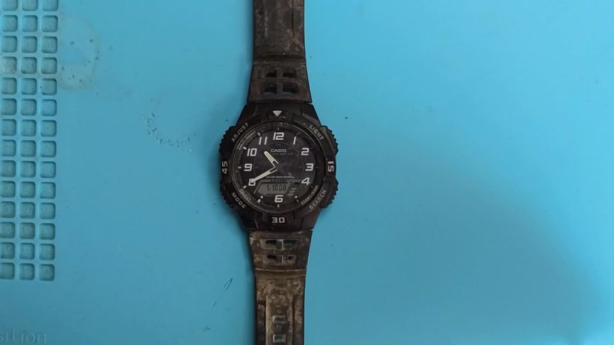 翻新卡西欧太阳能双显电子表AQ-S800W