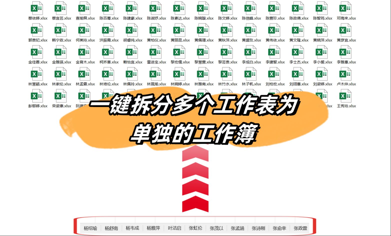 【一键拆分多个工作表为单独的工作簿】 Excel表格高效办公数据处理