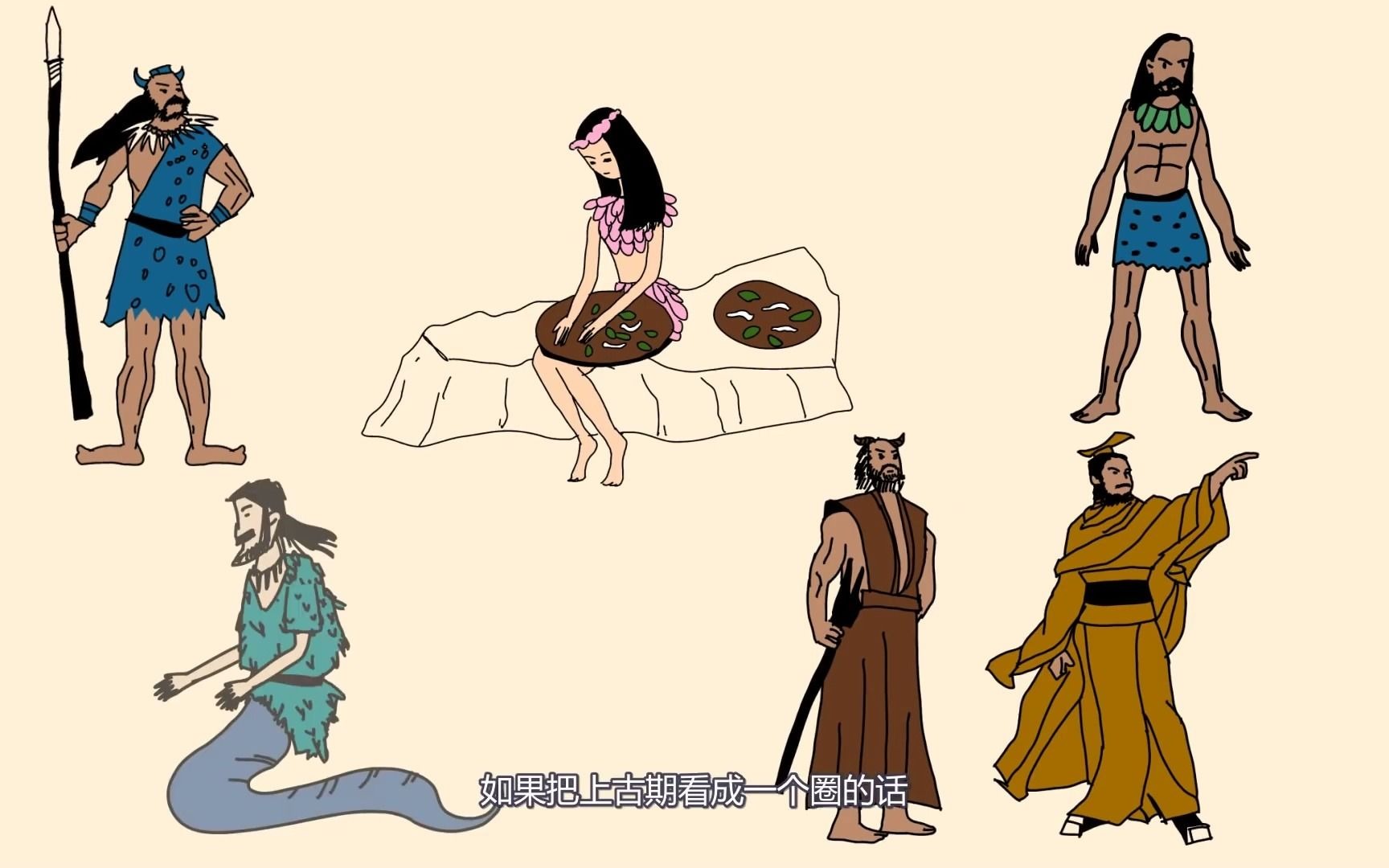 神话故事丨用简笔画讲述中国上古时期的神话故事