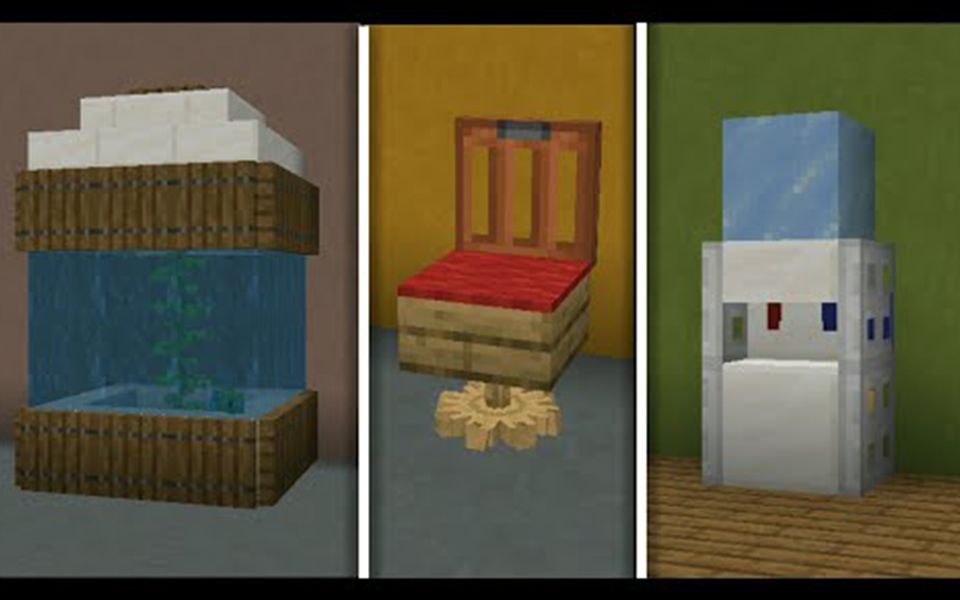 【Heyimrobby】Minecraft我的世界 四种家具建筑教程(授权搬运)