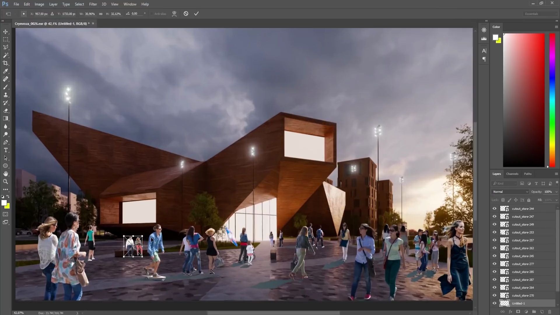 / 国外 | 3D建筑效果图PS后期,秀操作