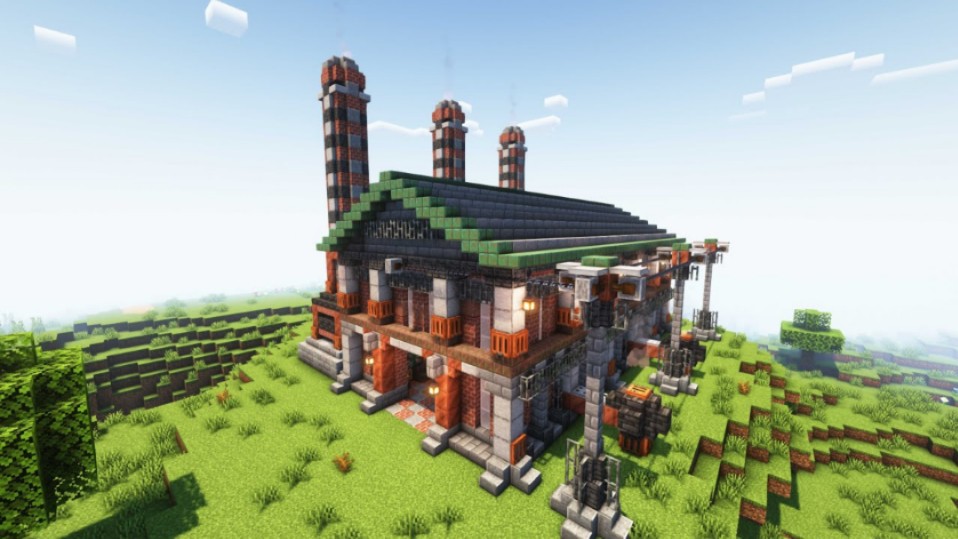【我的世界建筑教程】如何建立蒸汽朋克工厂_哔哩哔哩bilibili_我的世界