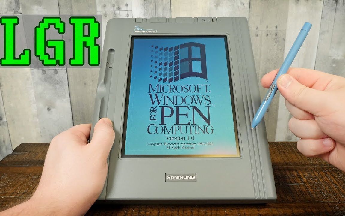 【LGR 物语】(双语)将近 30 年前的 iPad Pro?三星的第一台平板电脑-...