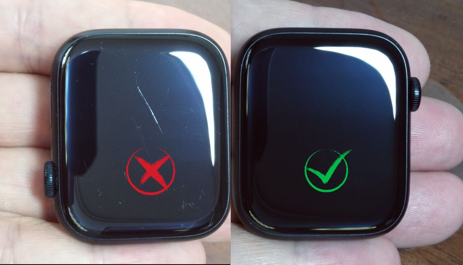 S8苹果手表屏幕划痕修复翻新iwatch8手表玻璃镜面打磨抛光增亮去...