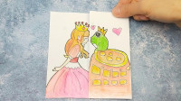 有趣简笔画童话故事,青蛙王子和公主亲吻会怎样?创意搞笑DIY