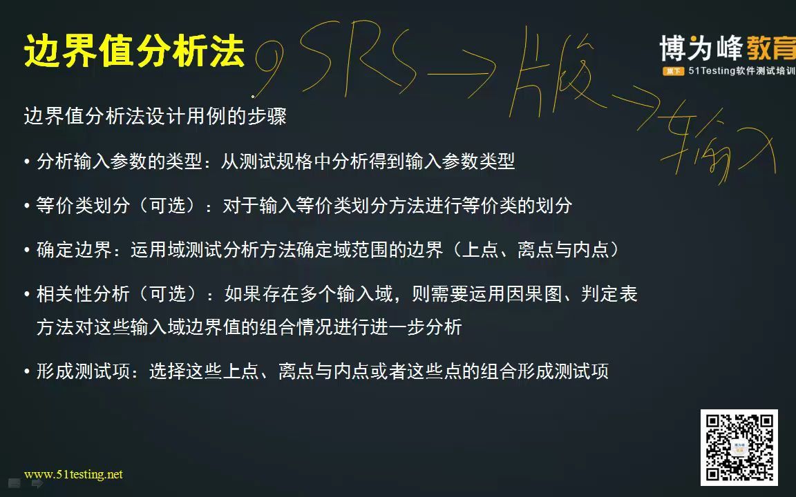 13边界值分析法的使用步骤 ★ - 黑盒测试用例设计 - 博为峰教育 - ...
