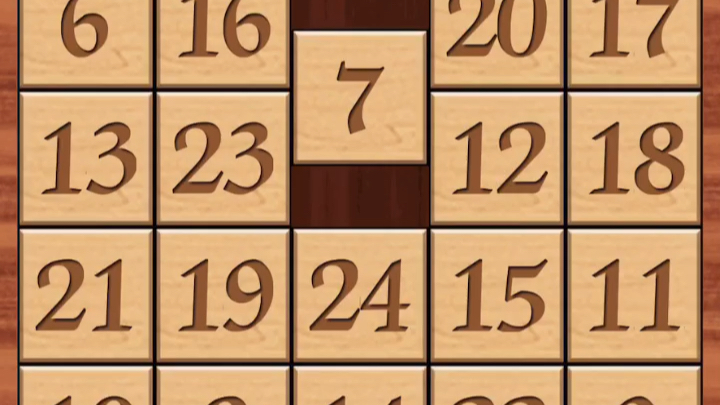 数字华容道5x5攻略(1:06秒)