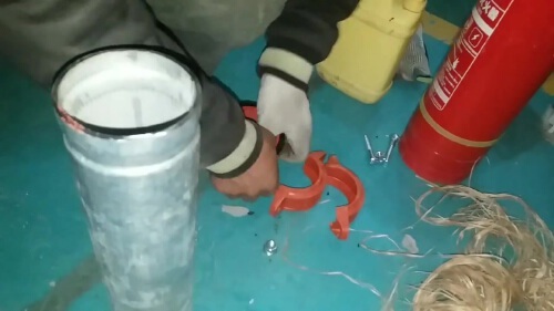 教你安装消防沟槽卡,管道安装