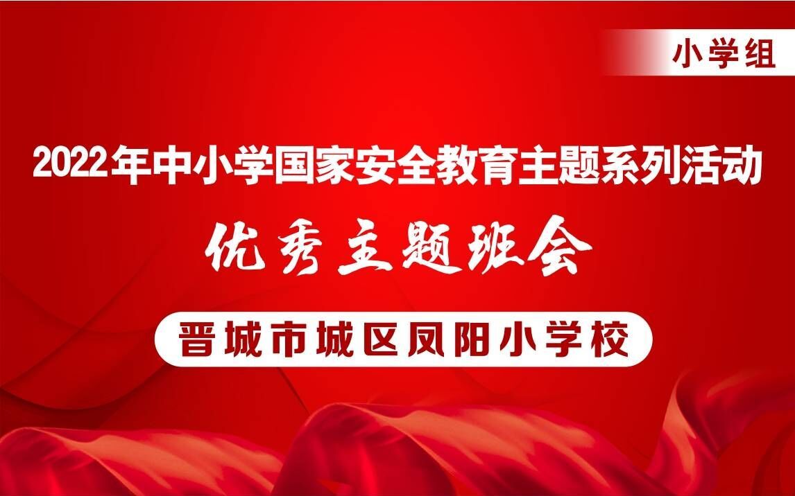 【主题班会-小学组】晋城市城区凤阳小学