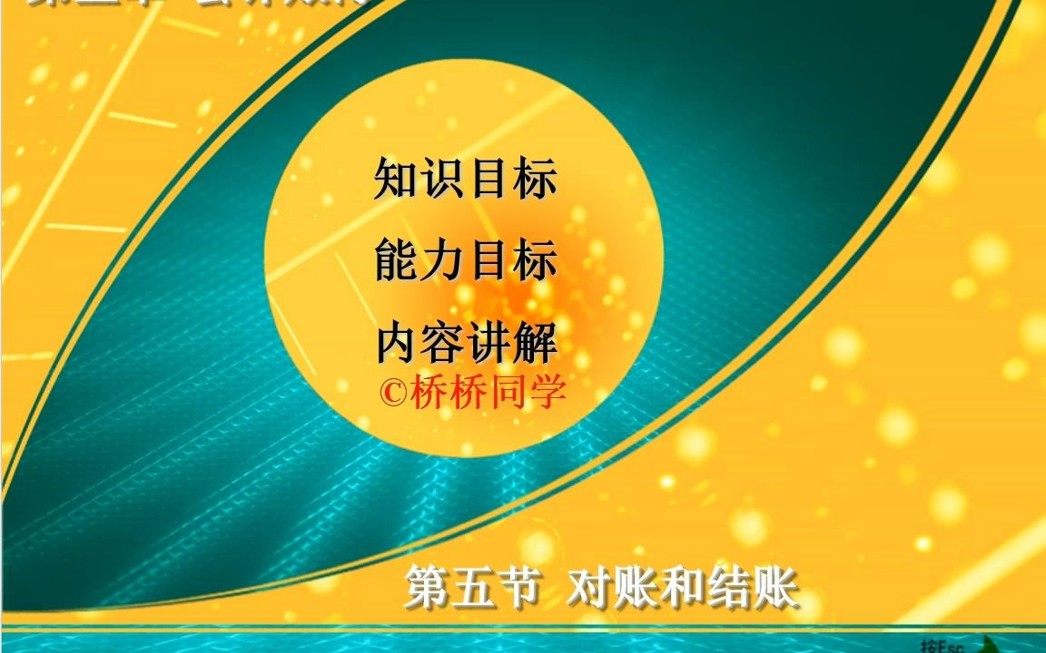 小白23年中职会计教资面试试讲第七天(对账与结账)