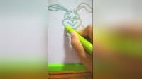 大神画画,画出来的小兔子图案,简单又可爱
