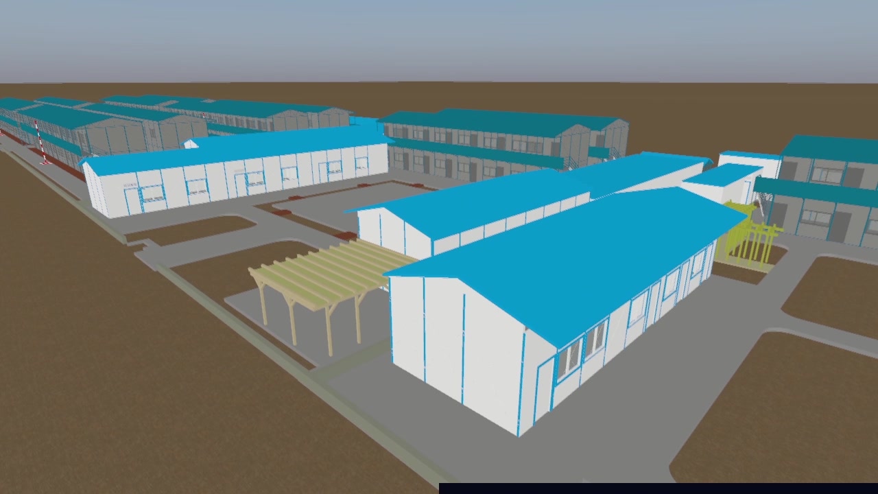 【revit+fuzor+pr 】 BIM 施工现场 临建场布模拟
