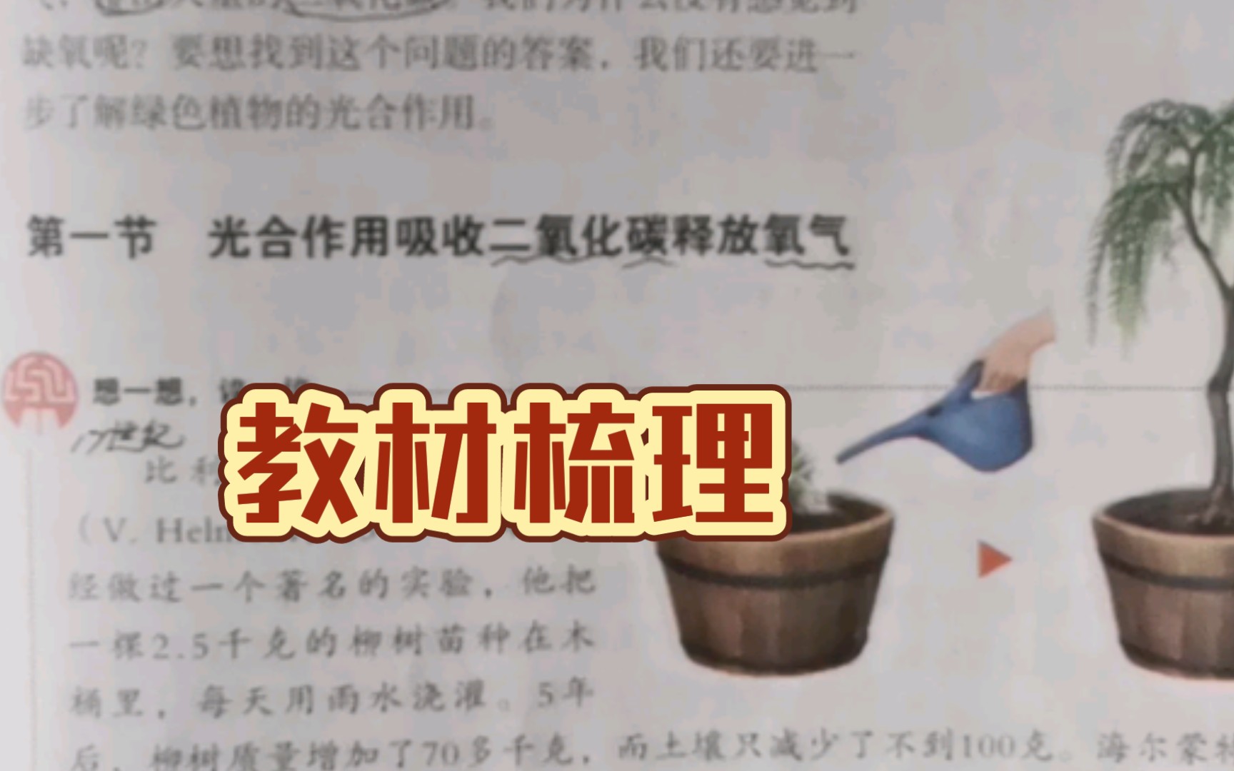 教材梳理//第五章第一节 光合作用吸收二氧化碳释放氧气(人教版初中...