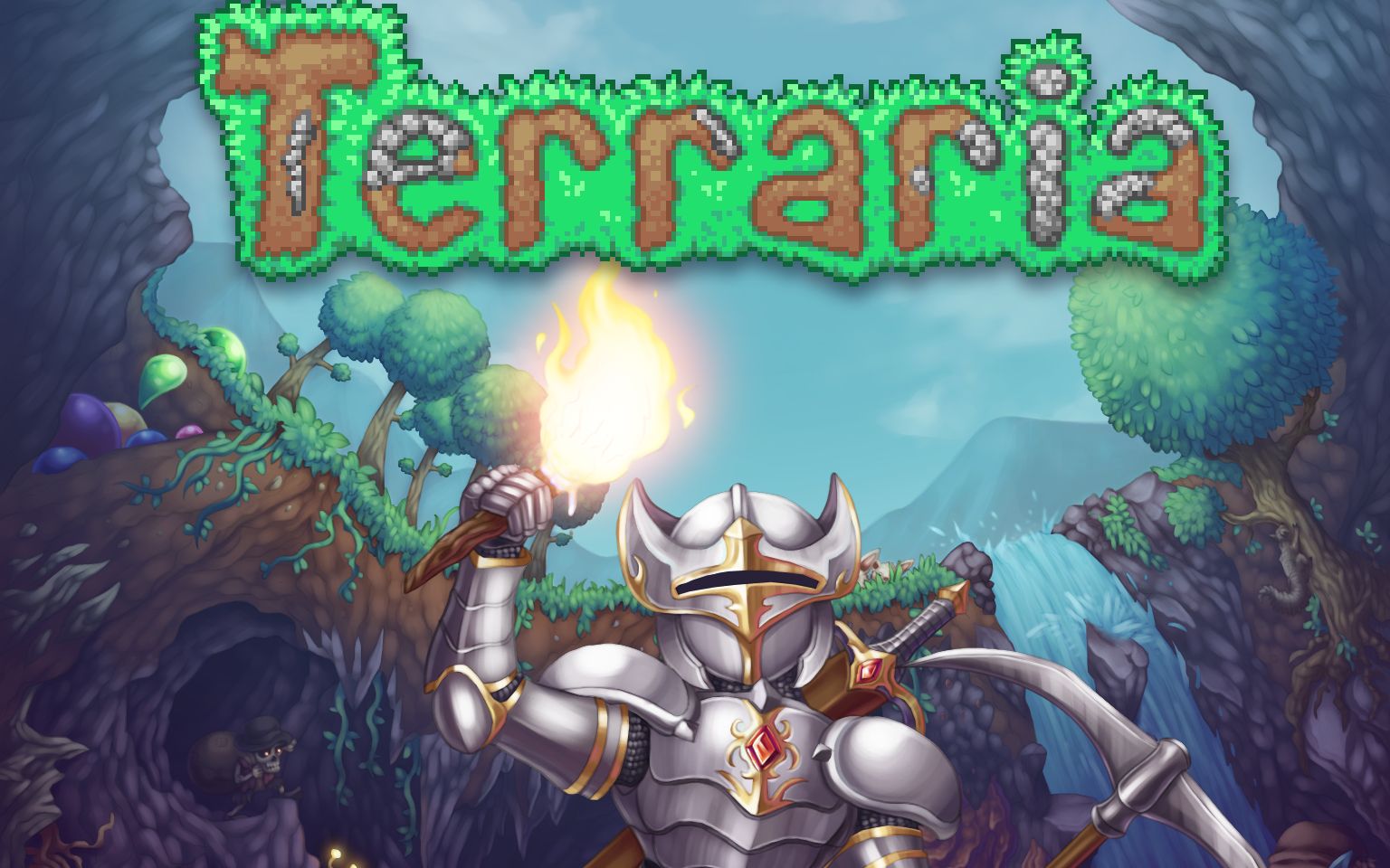 【泰拉瑞亚】p1泰拉瑞亚灾厄瑟银双人开荒 顺利度过前期!