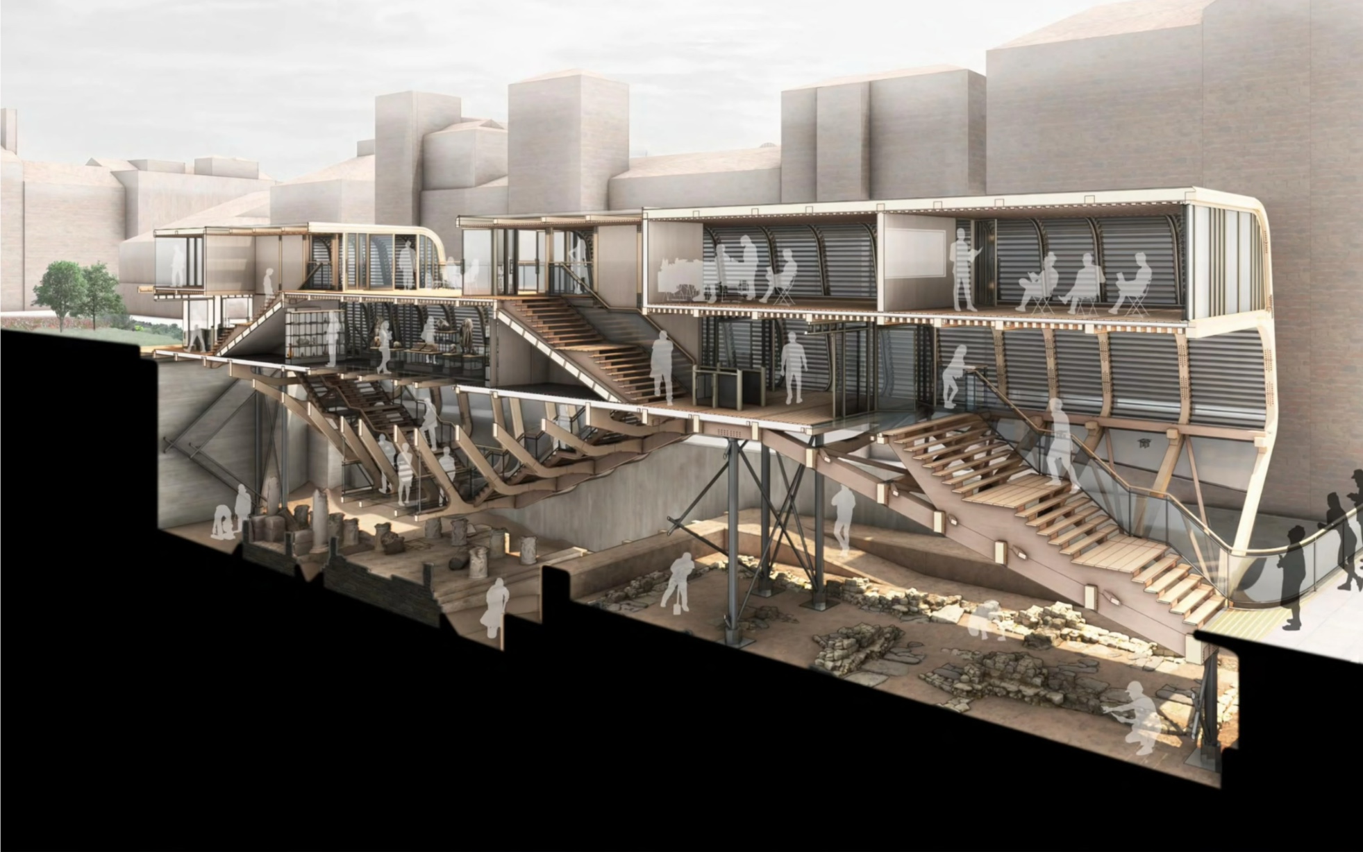 英国UCL高分建筑毕业设计:剑桥古代遗址挖掘与教育展览中心设计