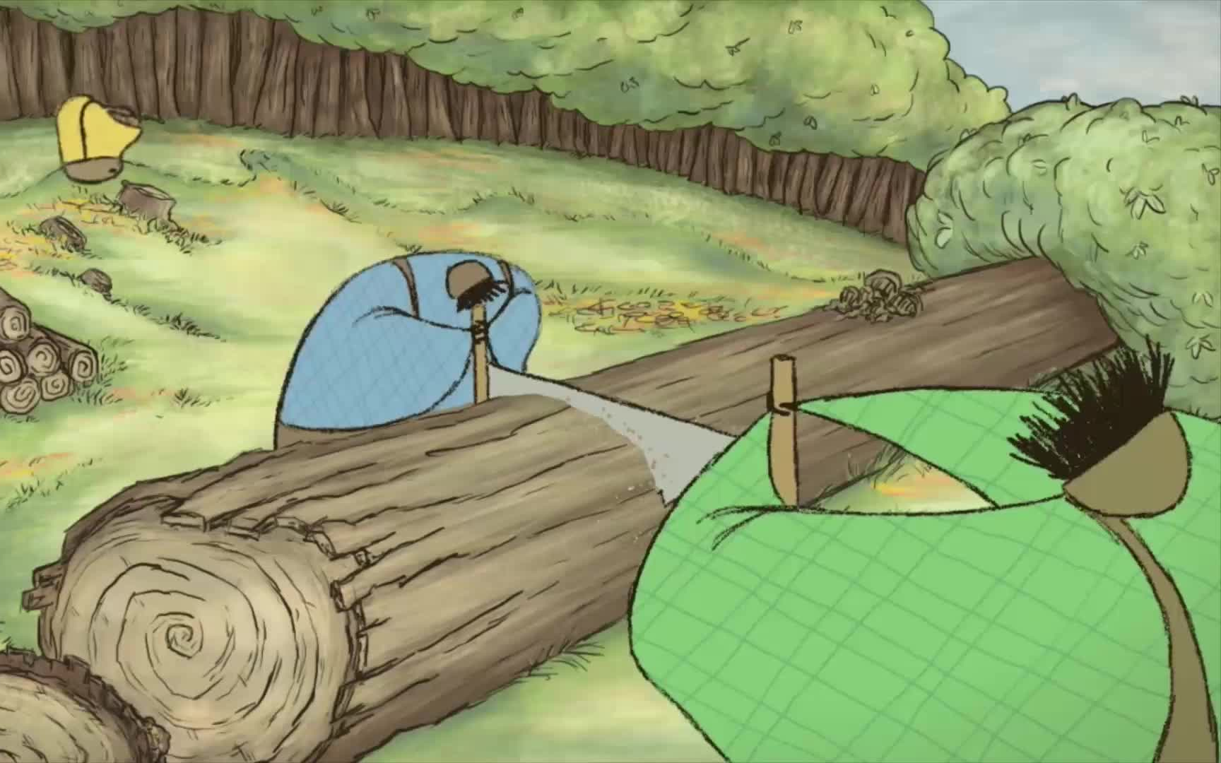 【动画短片】丧心病狂的伐木工!|动画学术趴