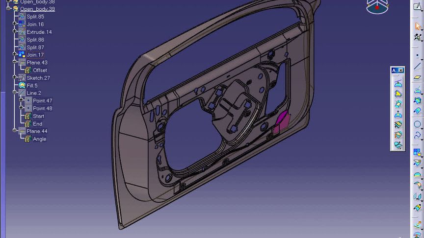CATIA 车门承台设计技法,一看就会