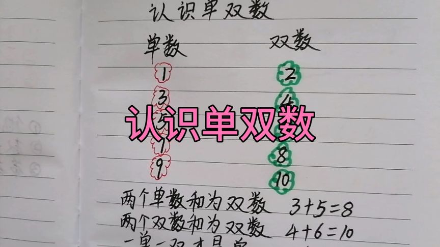 幼小衔接(认识单双数)