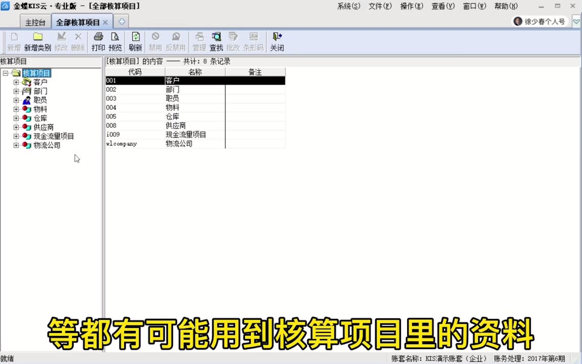 专业版-核算项目#财务#金蝶#会计