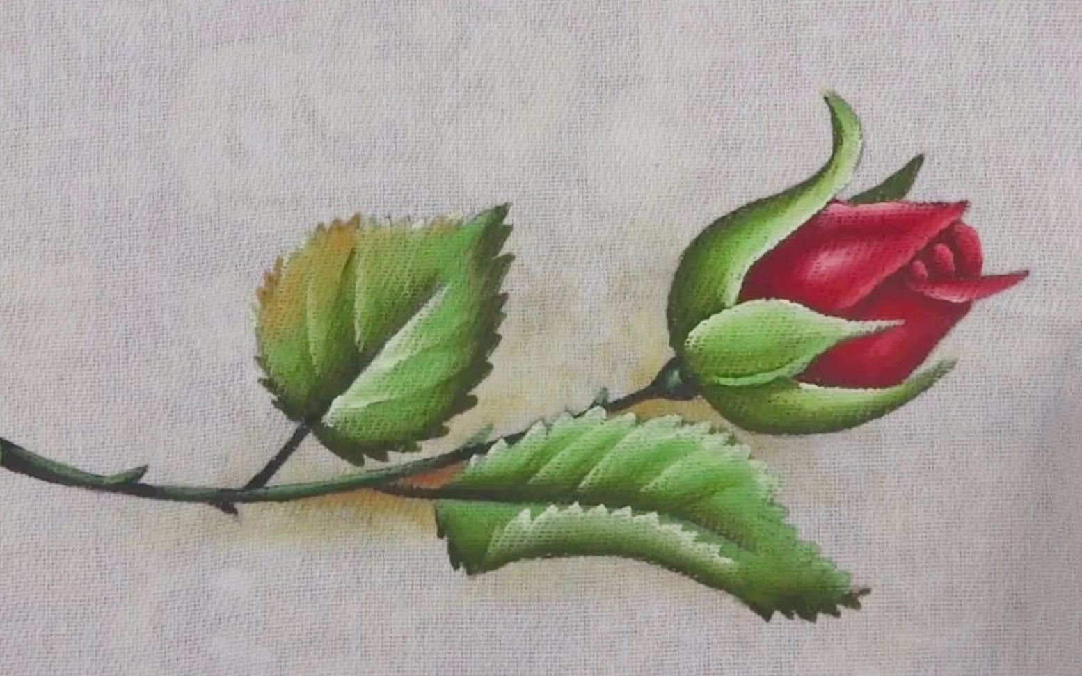 织物绘画作品,带你学习如何画美丽的玫瑰花!