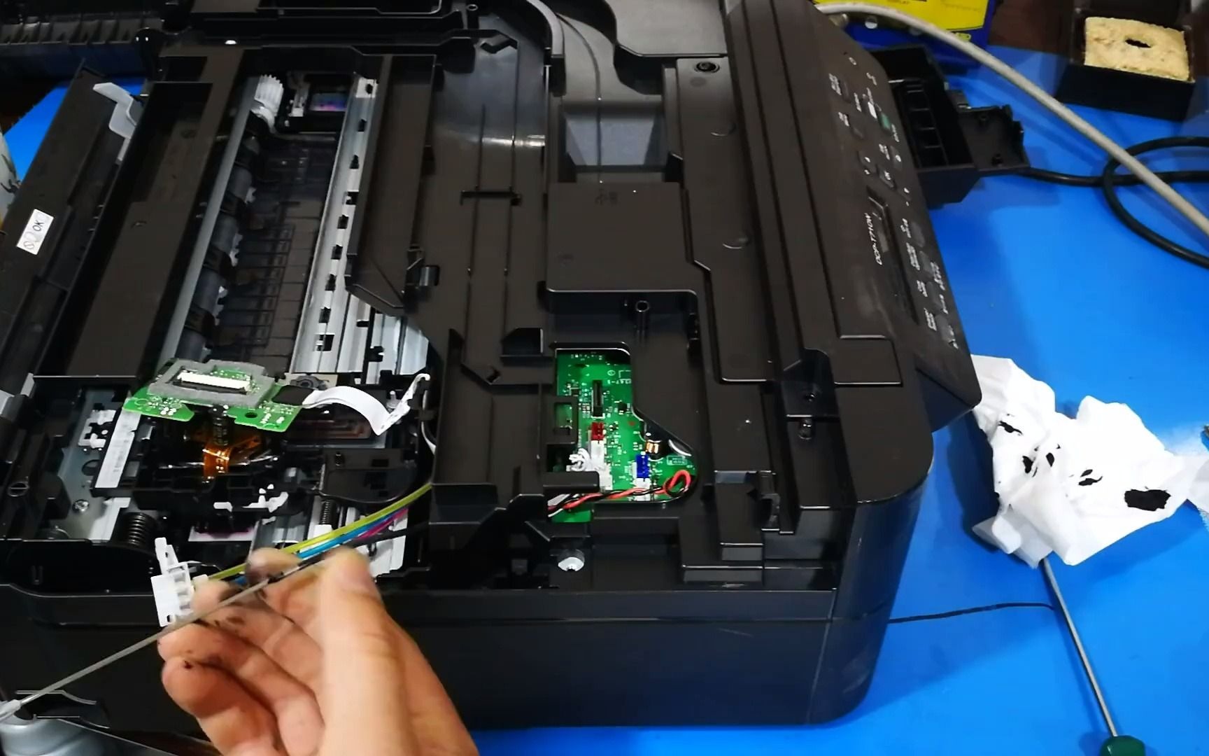 兄弟喷墨一体机偏色,更换墨水翻车篇