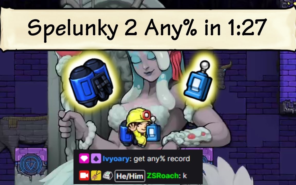 首次突破1分30秒! 洞穴探险2 Any%速通 1分27秒世界纪录 by ZSRoach