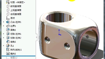用SolidWorks画的管件练习题