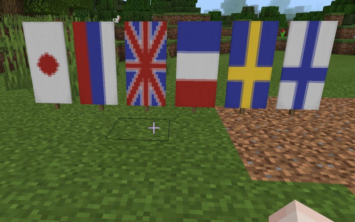 【Minecraft】在MC中制作各国国旗!